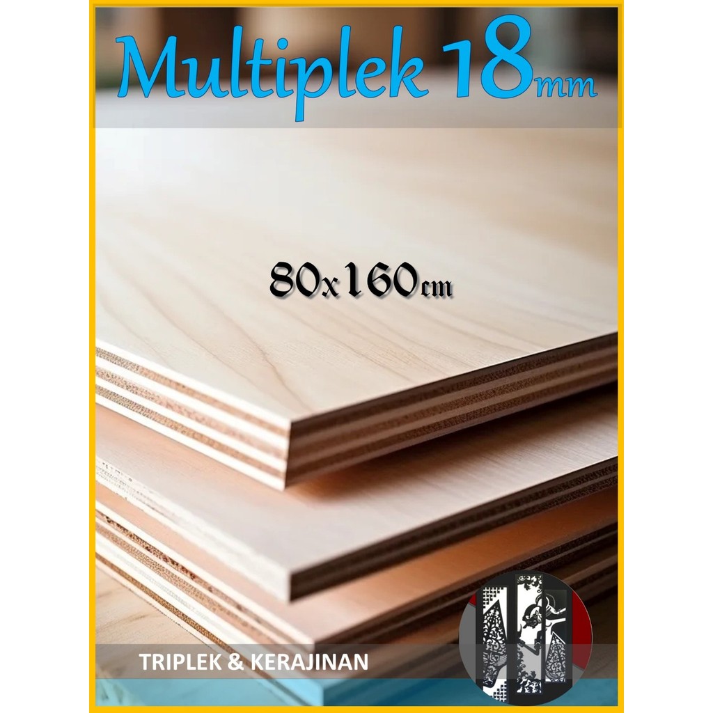 Jual Triplek 18mm 80x160 cm Multiplek MDF Melamin Blokmin Blokboard 18 ...