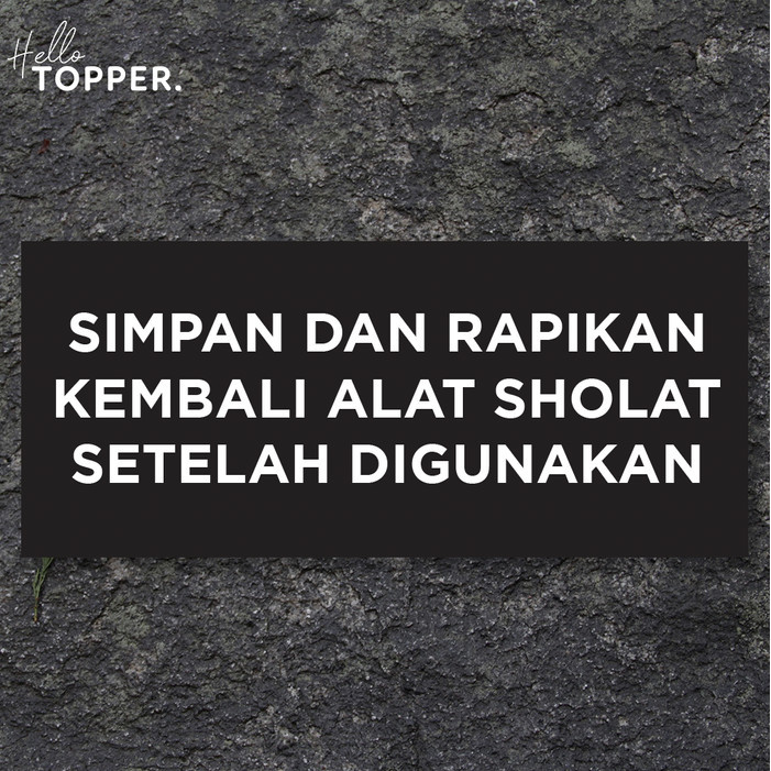 Jual Sign Akrilik Simpan Rapikan Alat Sholat Sign Board Acrylic Printed ...