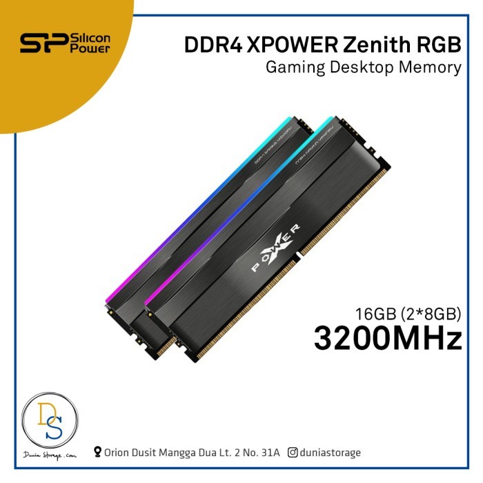 Jual SILICON POWER XPOWER ZENITH RGB 16GB (2X8GB) DDR4 3200 MHZ ...