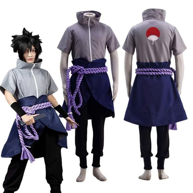 Jual Anime Uchiha Sasuke Cosplay Outfit Halloween Costume Party Role ...