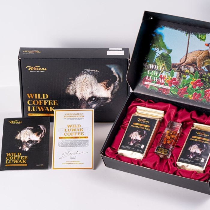 Jual Kopi Luwak Wild Mandheling Parcel Box Worcas 100 Gr Box Isi 2 Ori ...