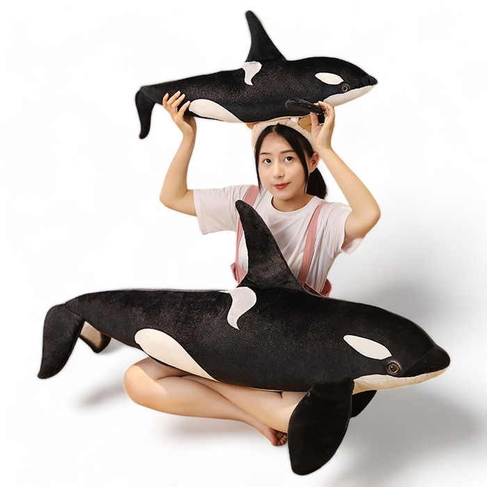 Jual Boneka Karakter Hewan Paus Orca Jumbo Bahan Halus Lembut Ukuran ...
