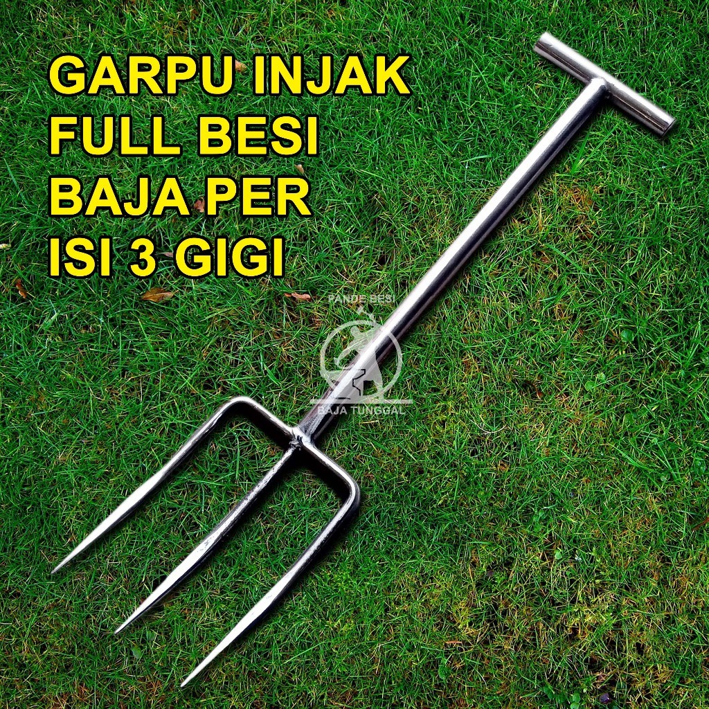 Jual Garpu Tanah / Garpu Injak Tanah Bahan Baja Per Asli Gigi 3 Tebal ...