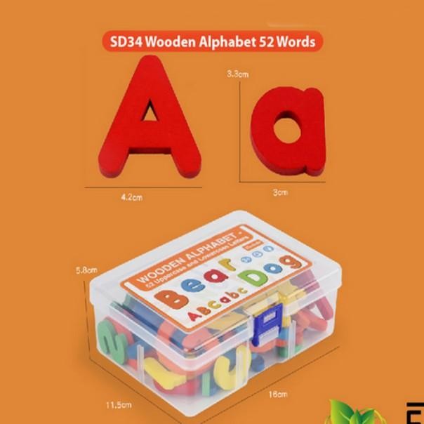 Jual Mainan Edukasi Anak Puzzle Kayu Abjad Alfabet ABC Huruf Besar ...