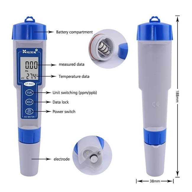 Jual Hydrogen Meter H2 Ct-8023 Hidrogen Kedida Ct8023 Water Tester Ct ...