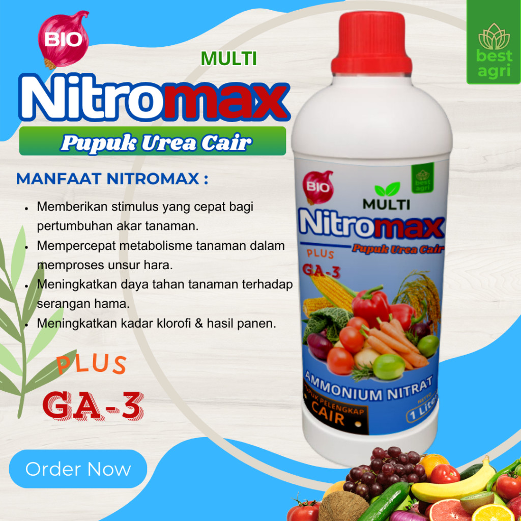 Jual Nitromax 1 Liter Pupuk Urea Cair Kompleks Plus Nitrosommonas ...