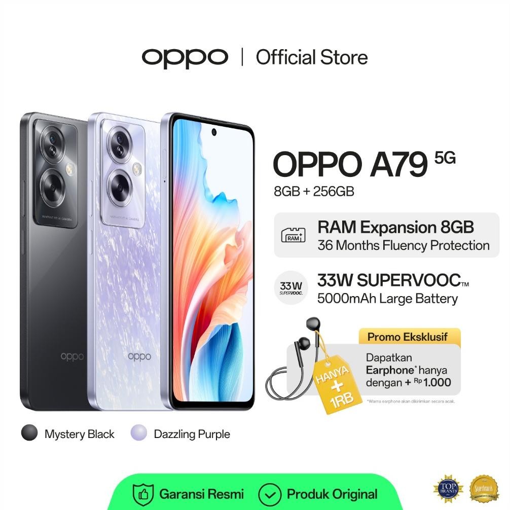 Jual [ONLINE RELEASE] OPPO A79 5G 8GB/256GB [Dual Stereo Speakers, 33W SUPERVOOC, 5000mAh Large ...