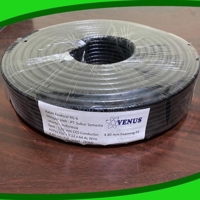 Jual Kabel Parabola Rg6 Coaxial 100 Yard Venus Free Ongkir | Shopee Indonesia