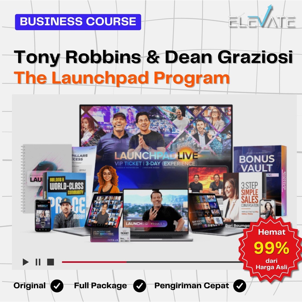 Jual Tony Robbins & Dean Graziosi – The Launchpad Program Full Kursus ...