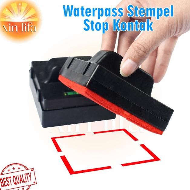Jual Waterpass Stample Stop Kontak Free Tinta | Shopee Indonesia