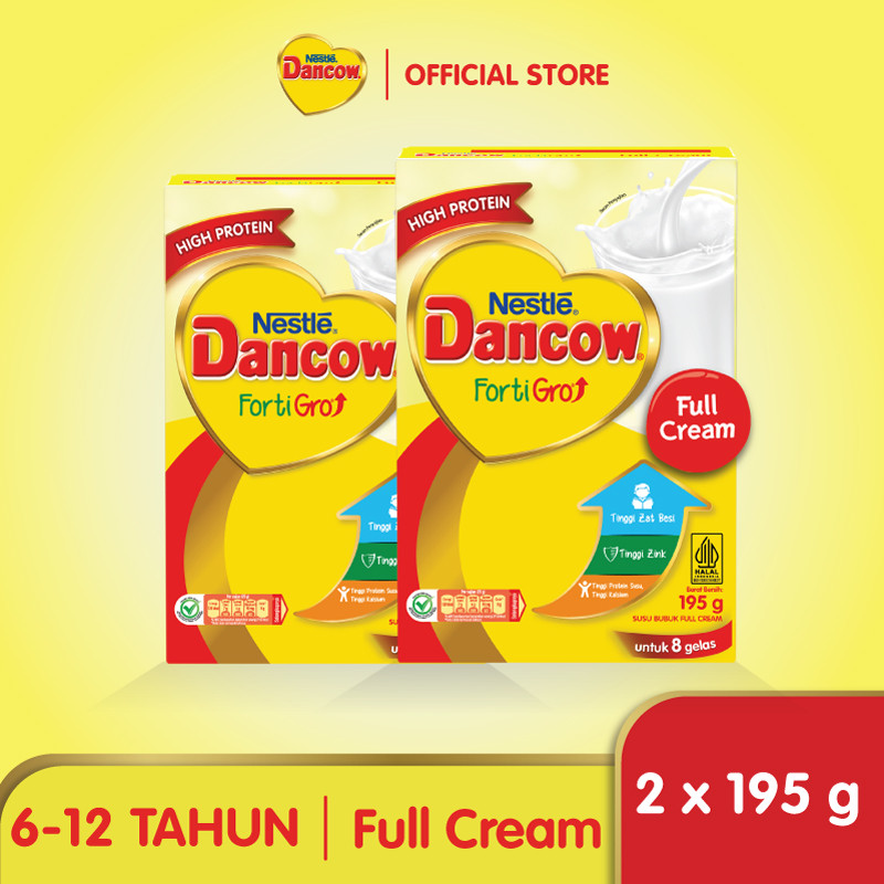 Jual DANCOW Fortigro Susu Bubuk Susu Anak Full Cream 195g x 2 | Shopee Indonesia