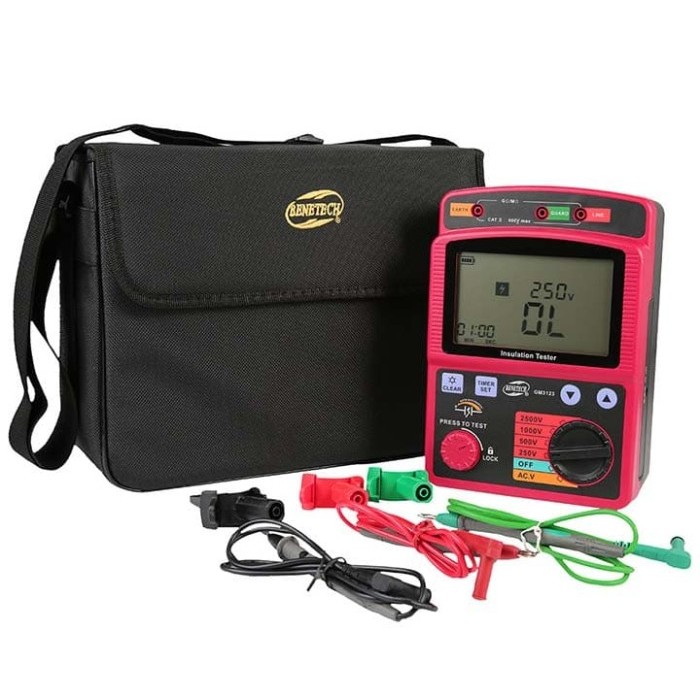 Jual High Voltage 5Kv Insulation Tester Benetech Gm3125 Megger Test ...