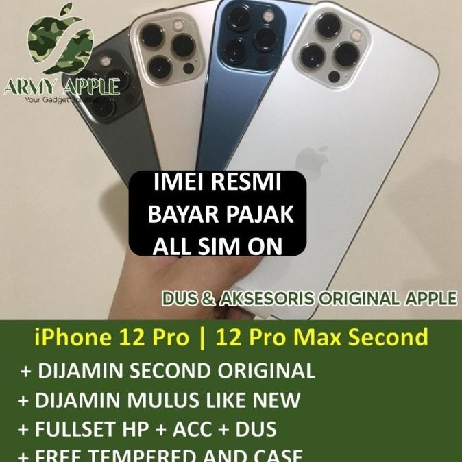 Jual [ READY ] iPhone 12 Pro / 12 Pro Max 128GB 256GB 512GB Bekas Fullset Second Ori | Shopee ...