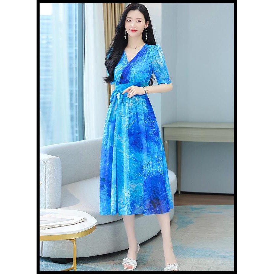 Jual Long Dress Wanita Korea Model Kimono D7980/Maxi Dress Wanita Korea ...