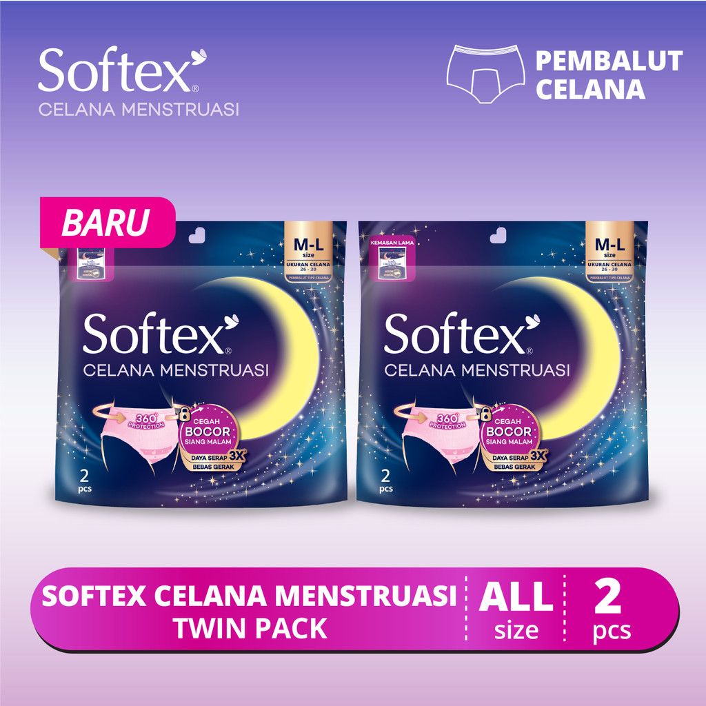 Jual Softex Celana Menstruasi All Size 2s x 2 Pack - Pembalut Celana - Spesial Bulan Ungu ...