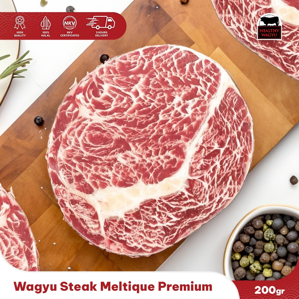 Jual Wagyu Steak Meltique 200 Gram Healthy Wagyu | Shopee Indonesia