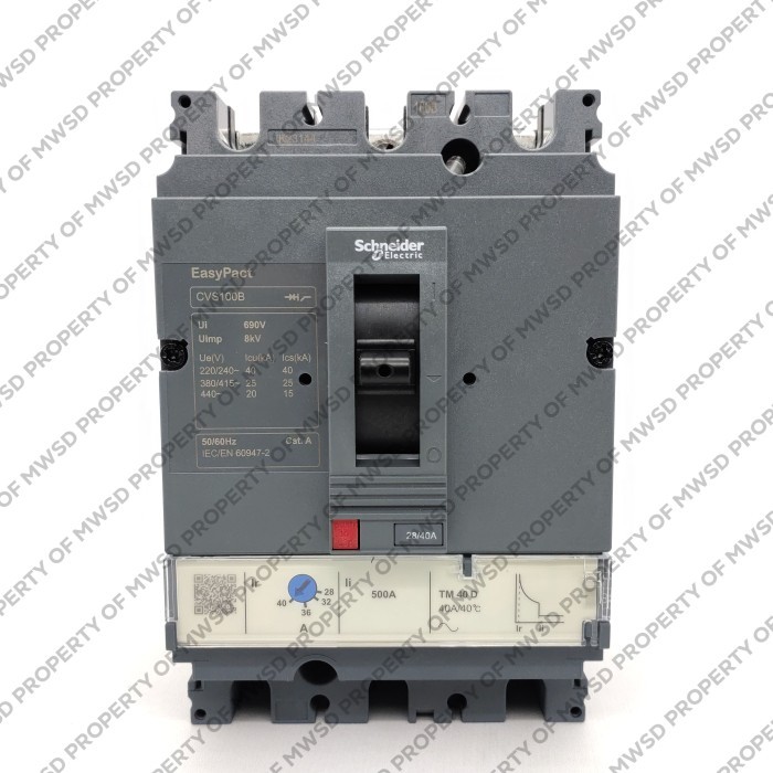 Jual SCHNEIDER MCCB 25KA CVS100B 3P 40A TMD LV510303 | Shopee Indonesia