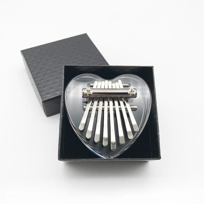 Jual Set Portable Kalimba Mini Hati Akrilik 8 kunci - Kalimba 8 Keys ...