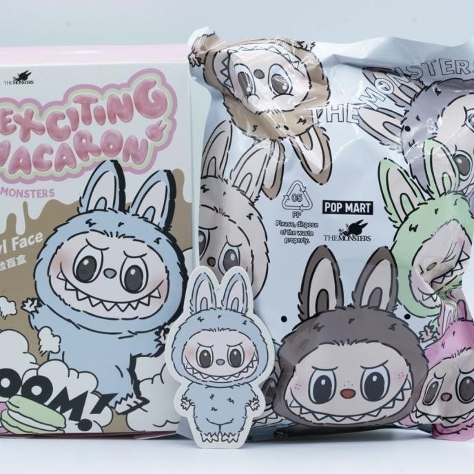 Jual STOCK POP MART LABUBU EXCITING MACARON THE MONSTER MACARONS DOLL ...