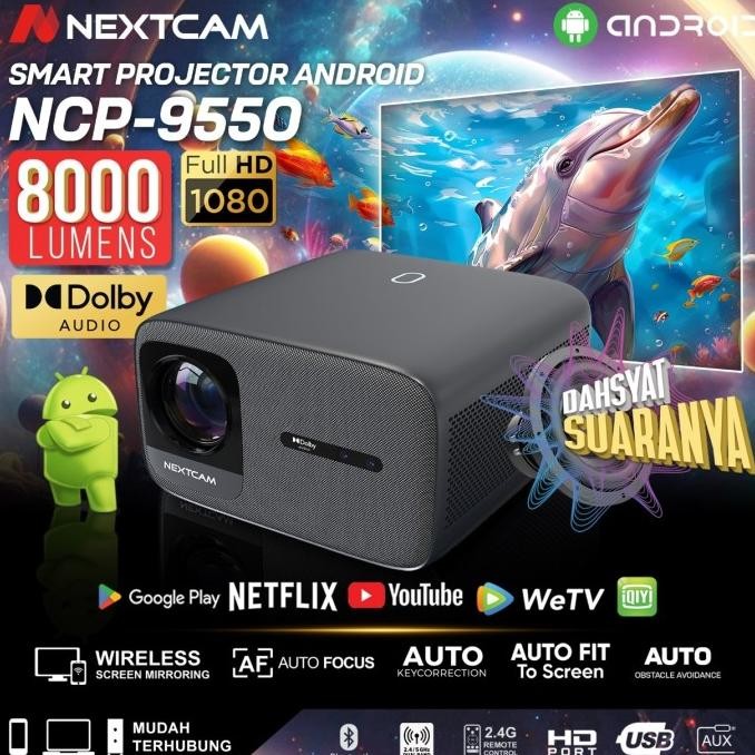 Jual PROYEKTOR ANDROID NCP-9550 XBS SMART PROJECTOR DOLBY 8000LUMENS ...
