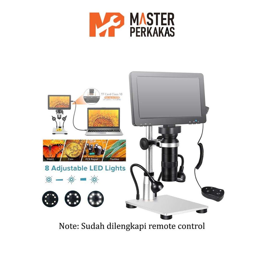 Jual Mikroskop Digital 1200X 1080FHD 7inch AF88 MP / Microscope LCD ...