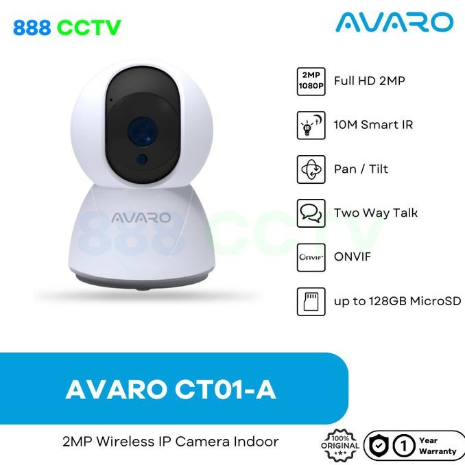 Jual BEBAS ONGKIR - CCTV Wifi AVARO CT01-A Smart IP Camera 2MP Indoor | Shopee Indonesia