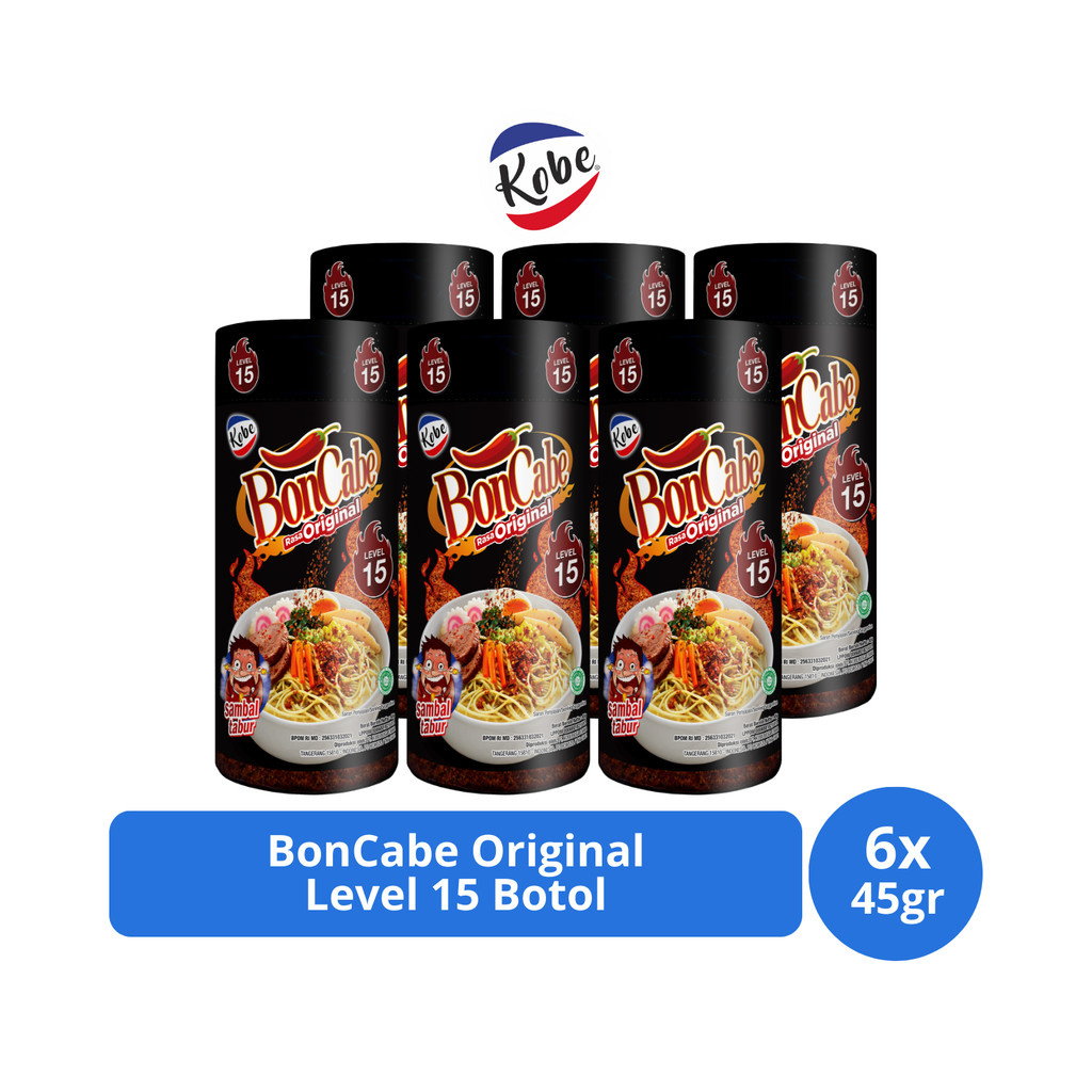 Jual Kobe BonCabe Original Level 15 Botol 45gr x 6 pcs | Shopee Indonesia