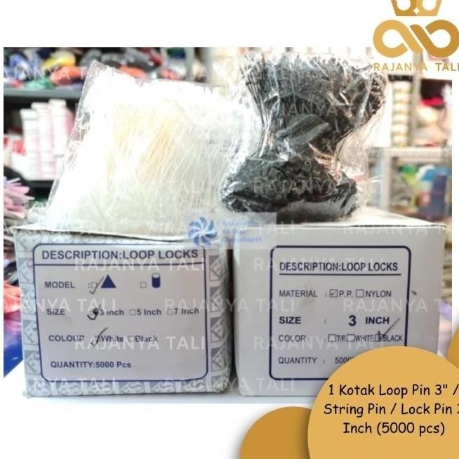Jual ORIGINAL 1 KOTAK LOOP PIN 3" / STRING PIN / LOCK PIN 3 INCH (5000 ...