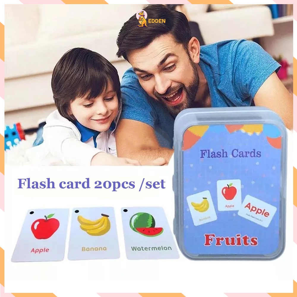 Jual Edden Flash card edukasi anak mainan balita flashcard bayi ...