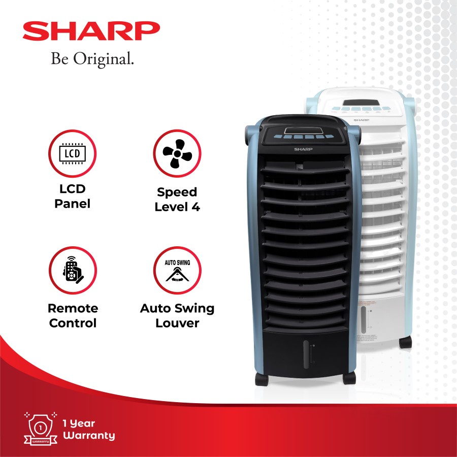 Jual Sharp Air Cooler PJ-A36TY-B Twice Cooling Black 65 Watt | Shopee ...