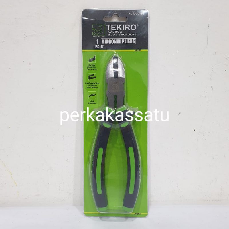 Jual TANG POTONG MINI 8" TEKIRO DIAGONAL PLIERS 8 INCI INCH PL-DG0763 ...