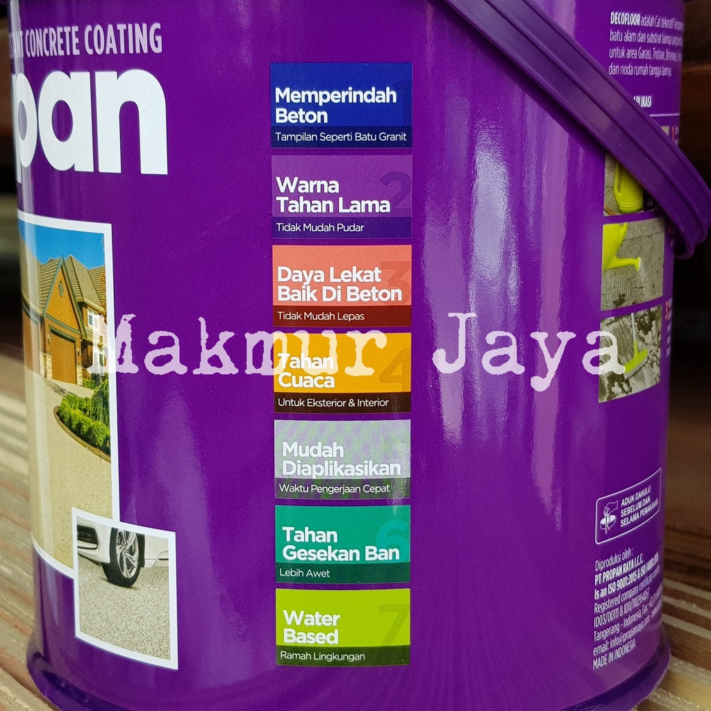 Jual Propan Decofloor Cat Lantai Beton Trotoar Garasi Anti Slip 4Kg ...