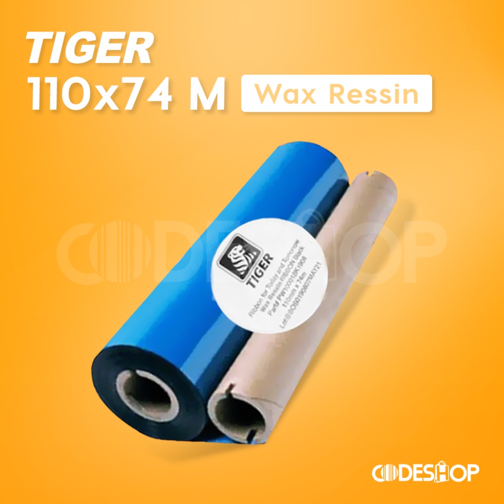 Jual Ribbon Barcode Wax Ressin 110X74 Meter Tiger Untuk Printer Zebra ...