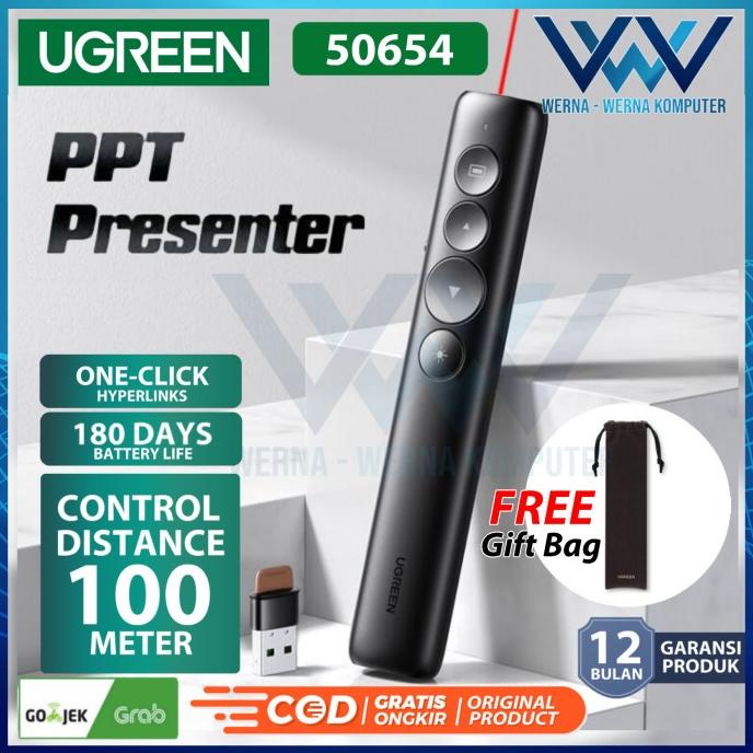 Jual Ugreen Laser Pointer Remote Control Presenter Wireless 2.4 Ghz 50654 | Shopee Indonesia