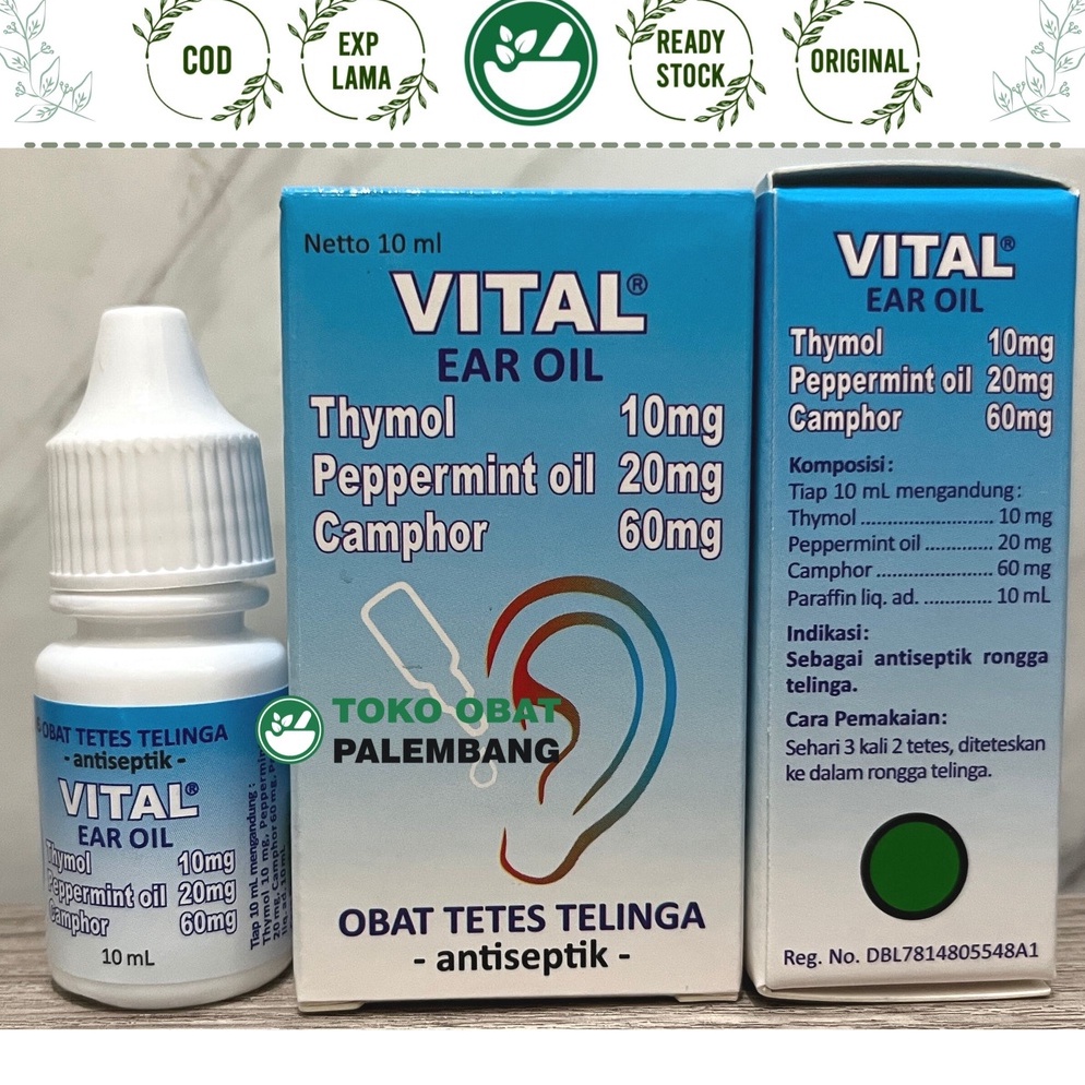 Jual 0B60 VITAL EAR OIL 10 ML OBAT TETES MATA TELINGA ANTISEPTIK Obat ...