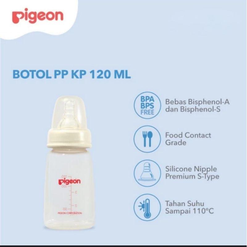 Jual ORIGINAL Botol susu pigeon peristaltic nipple baby bottle slim neck (dot ulir) bottle 120ml ...