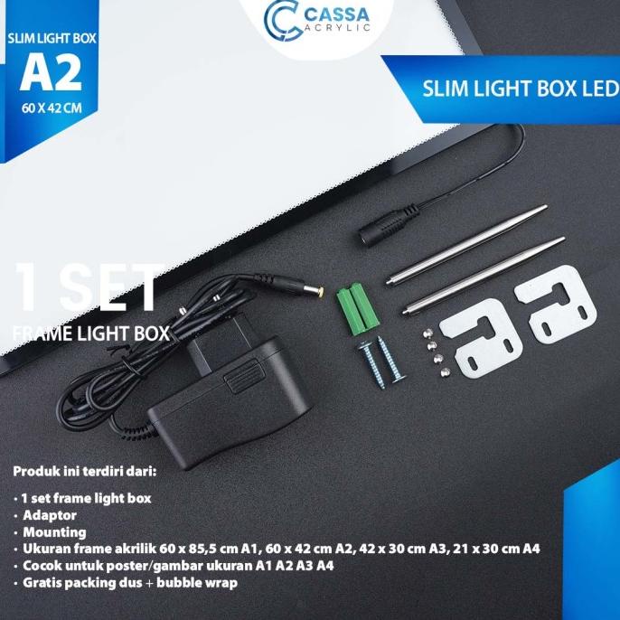 Jual bir FRAME / DISPLAY POSTER LED / SLIM LIGHT BOX / LIGHTPAD A2 ...
