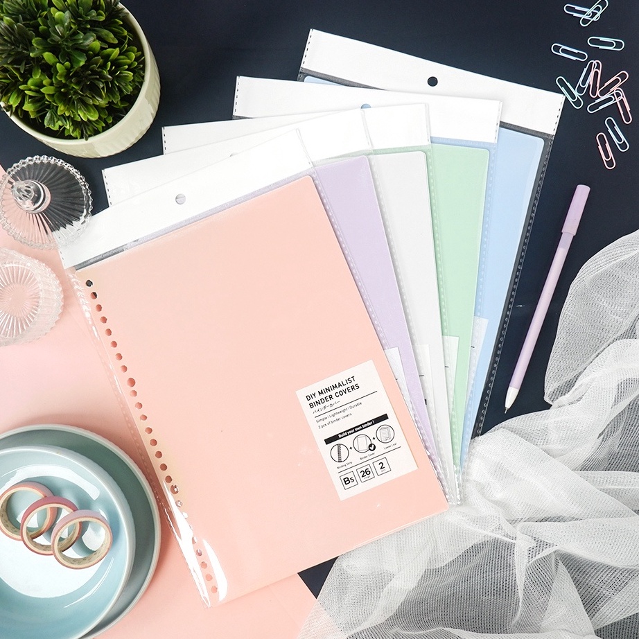 Jual 7V7 DIY Cover Mika Binder warna Pastel B5 (2 LEMBAR ) - Loose Leaf ...