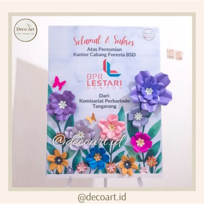 Jual Papan Bunga Kertas Jakarta Tangerang / Karangan Bunga Premium Soft ...