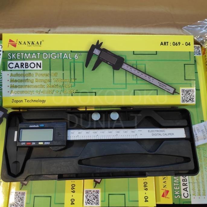 Jual Nankai Sigmat Digital Caliper Jangka Sorong Sketmat Carbon 150mm ...