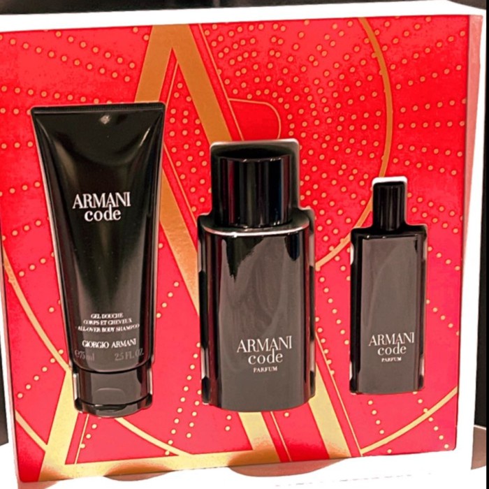 Jual Armani Code Set (75Ml Parfum+15Ml Parfum+75Ml Shower Gel) | Shopee ...