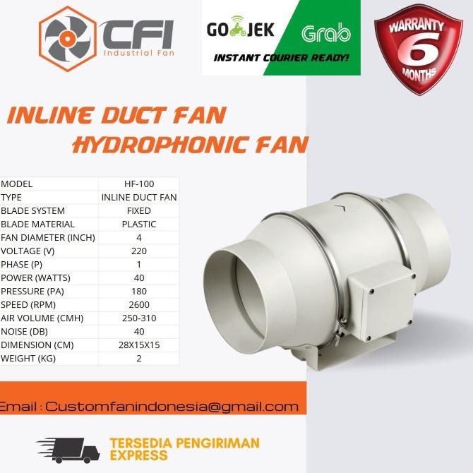 Jual 4" Inline Duct Fan/Hydroponic Fan/Mixed Flow Fan/Extractor Fan | Shopee Indonesia