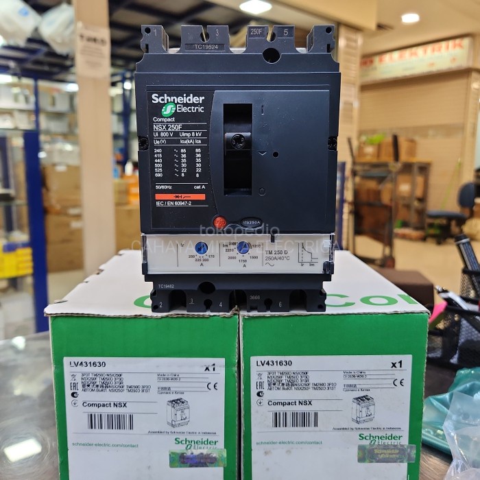 Jual MCCB NSX 250F - NSX 250N 3P 250A / 200A / 160A NEW SCHNEIDER ORIGINAL | Shopee Indonesia