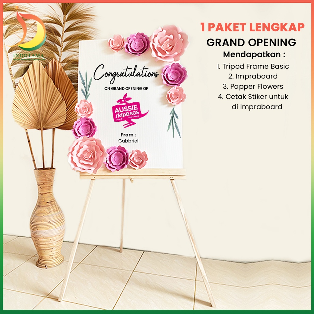 Jual Papan Flowerboard Papan Bunga Kertas Wedding, Sidang 60x80 cm Tema ...