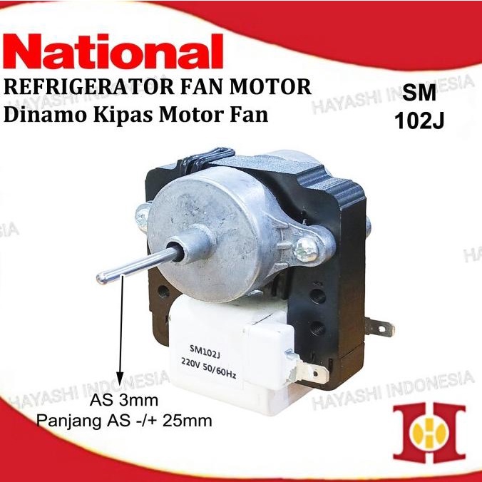 Jual Fan Motor Dinamo Kipas Kulkas Showcase Freezer SM 102J NASIONAL ...