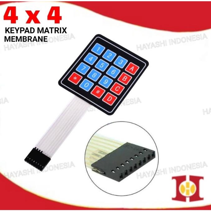 Jual Keypad Membran 4x4 Matrix Arduino 4 x 4 Input Key Pad Membrane ...