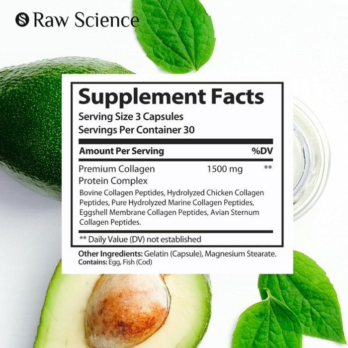 Jual Raw Science Multi Collagen Types I II III V for Men & Women - 90 ...