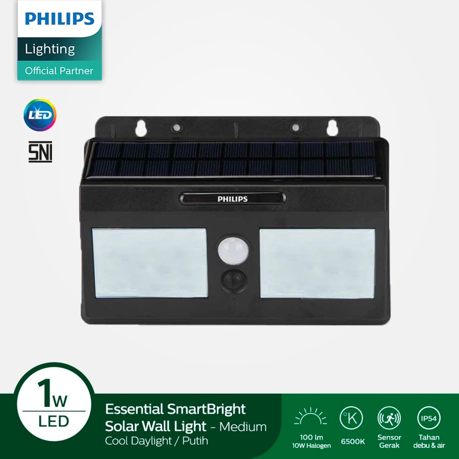 Jual Philips Lampu Essential SmartBright Solar Wall Light Medium 1W | Shopee Indonesia