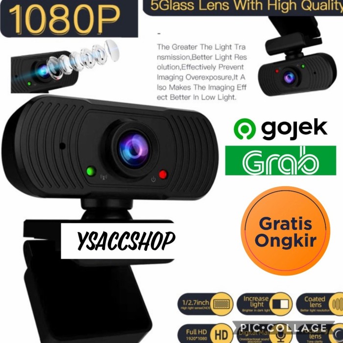 Jual Webcam HD 1080p Autofocus Camera PC Desktop Portable Laptop Build ...