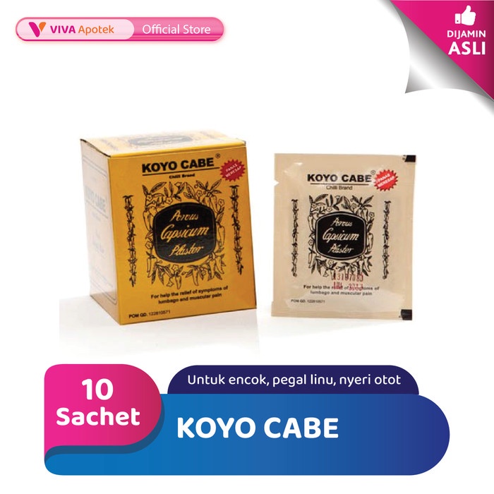 Jual Koyo Cabe Pereda Nyeri Otot/Pegal Linu (10 Lembar) | Shopee Indonesia